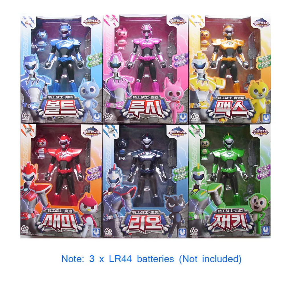 Miniforce Ranger Movable Figure Super Dinosaur Power LED Lights Sound ...