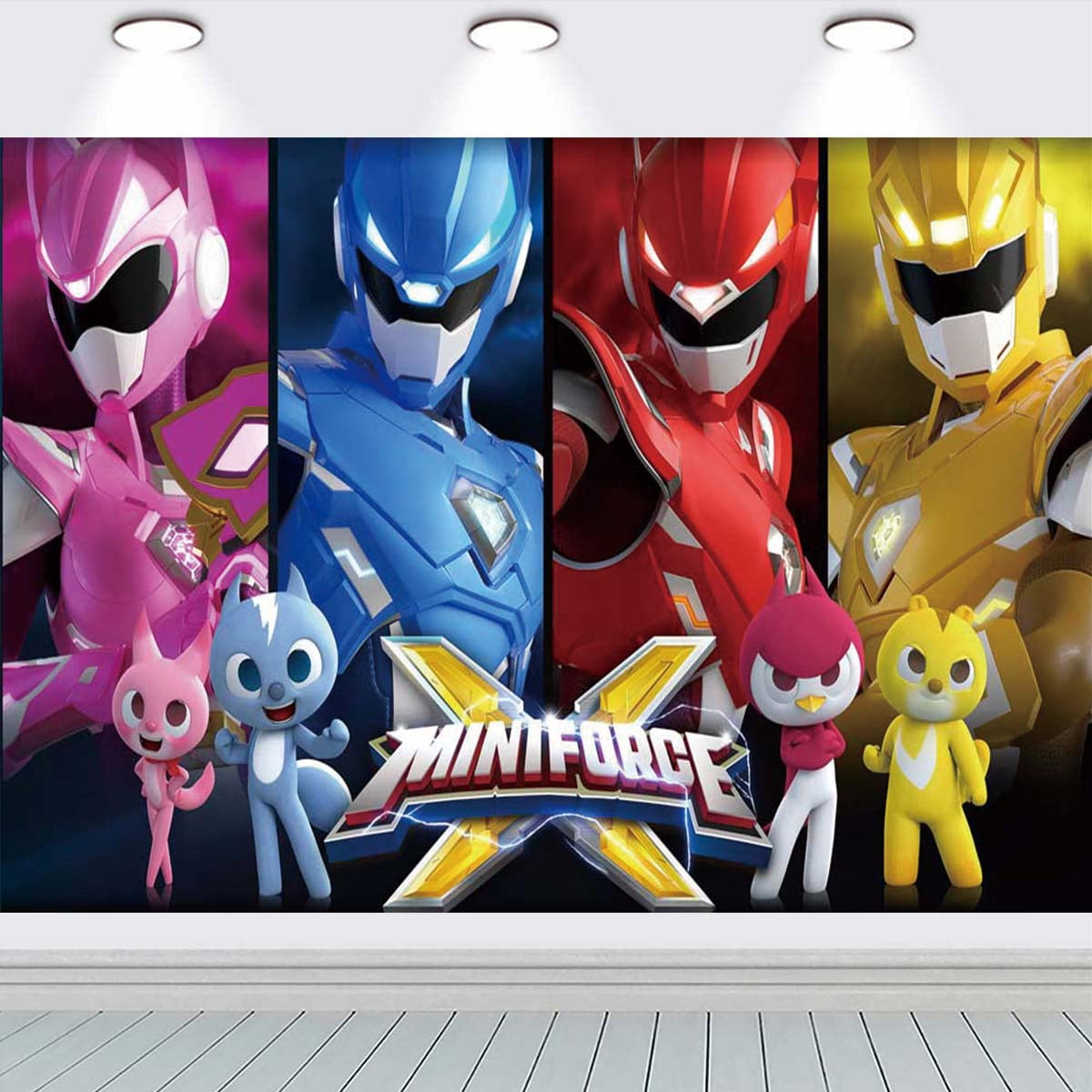 Miniforce school Poster Wall Decor Birthday Banner Backdrop Background ...