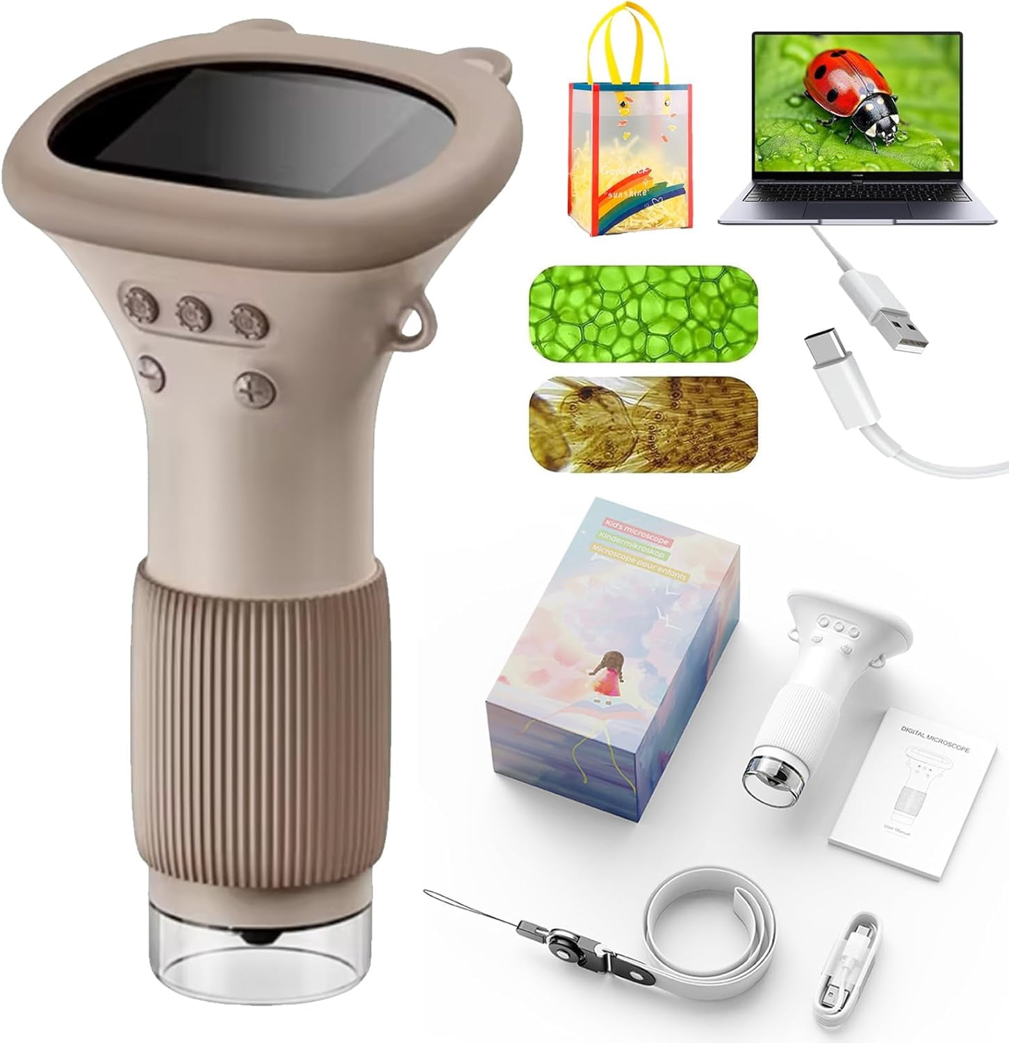 Most Popular Kids Toys 2025 Minilabbies Microscope, 200x Zoom Digital ...