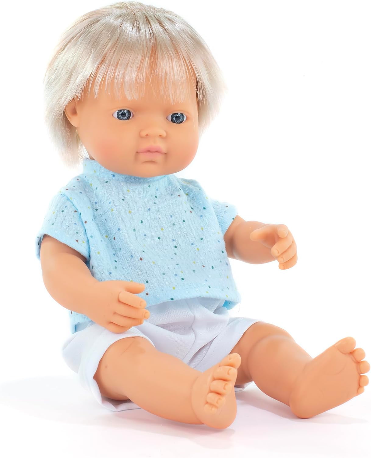 Miniland Baby Doll Blonde boy 15'' (box) - My Friends & Me - Walmart.com