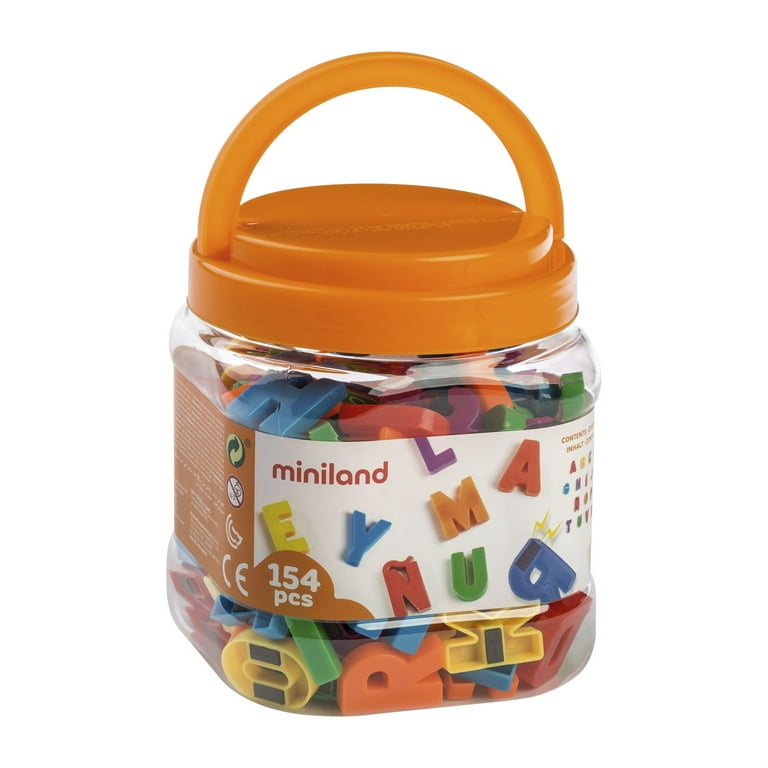 Magnete Buchstaben Kinder Miniland Magnet-Buchstaben (154 Stück) – Bunt ...