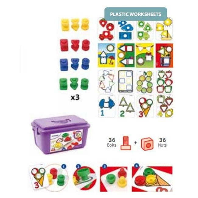 Miniland Educational Corp Nuts & Bolts - School Activity Set - 4 types ...