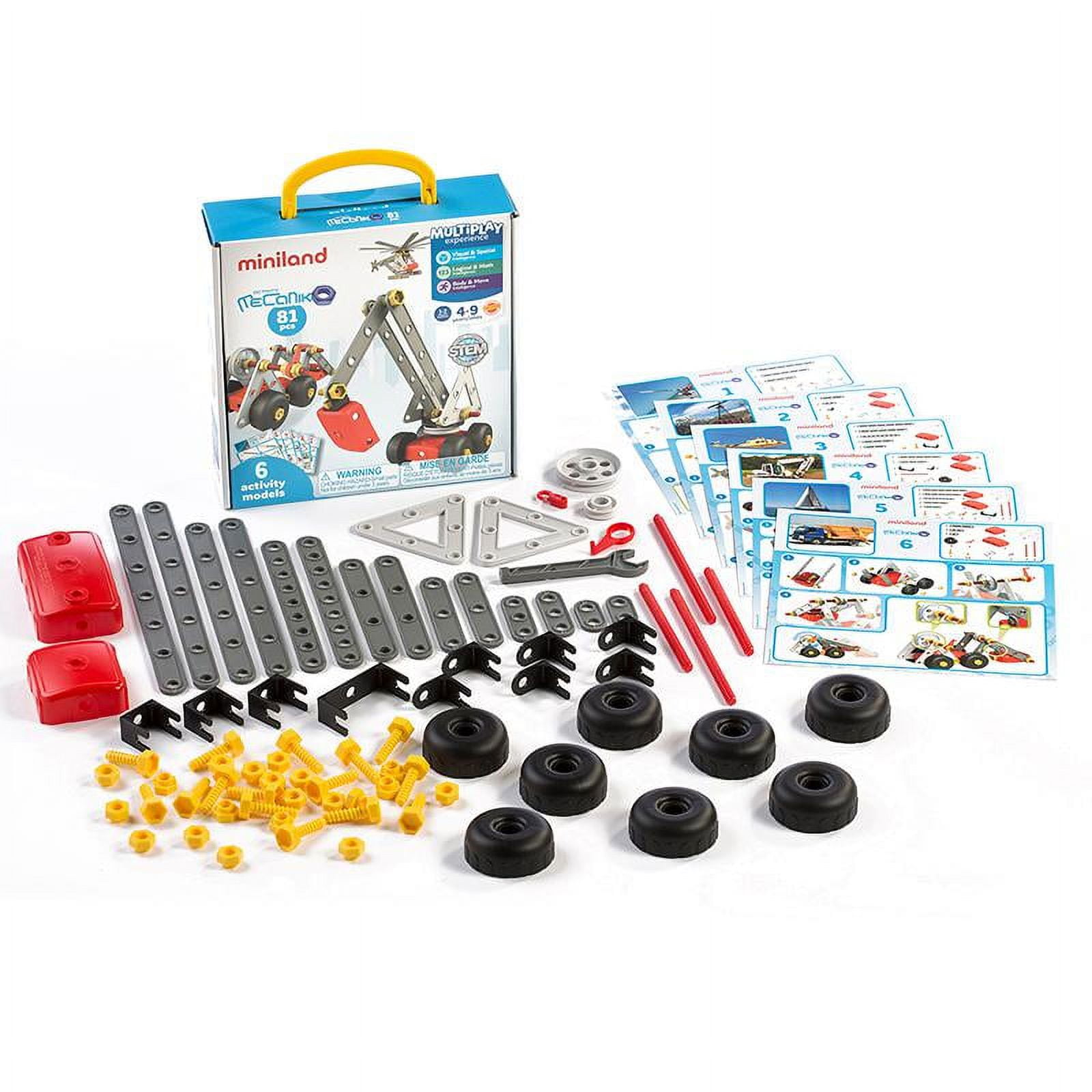 Miniland Educational Mecaniko, Vehicle Building Set, 81 Pieces ...