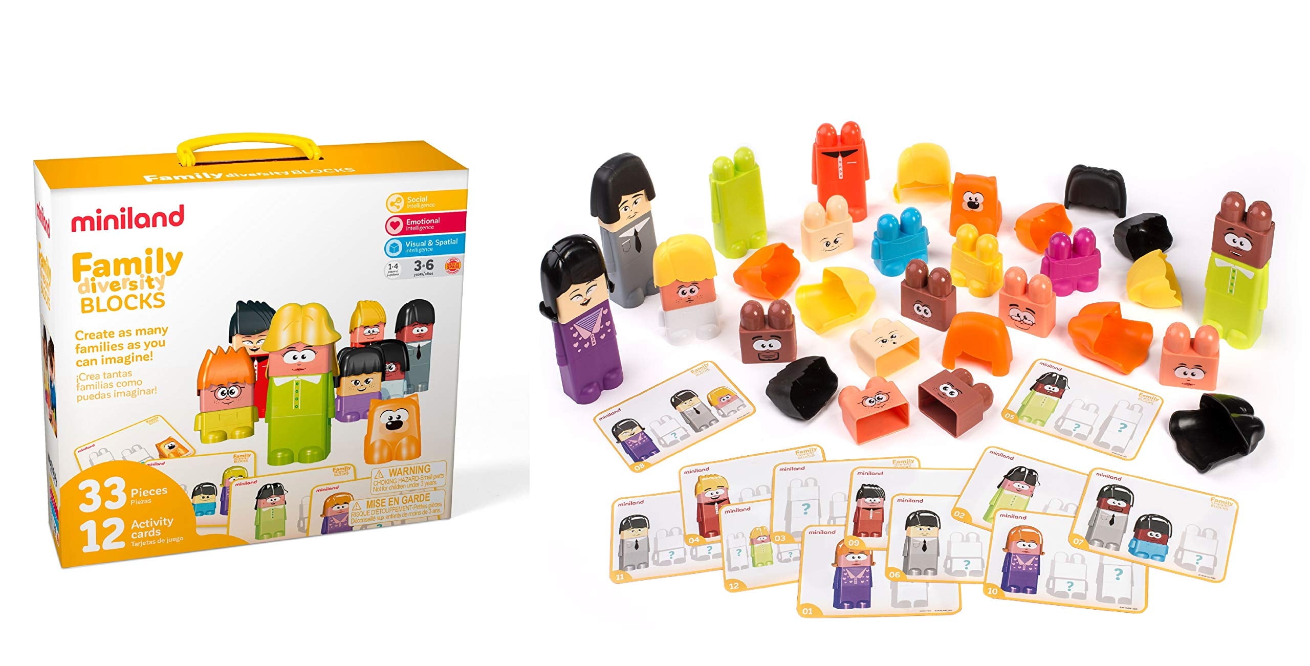 Miniland Family Diversity Blocks Game, 3-6 Years, 1-6 Players, Empathy ...