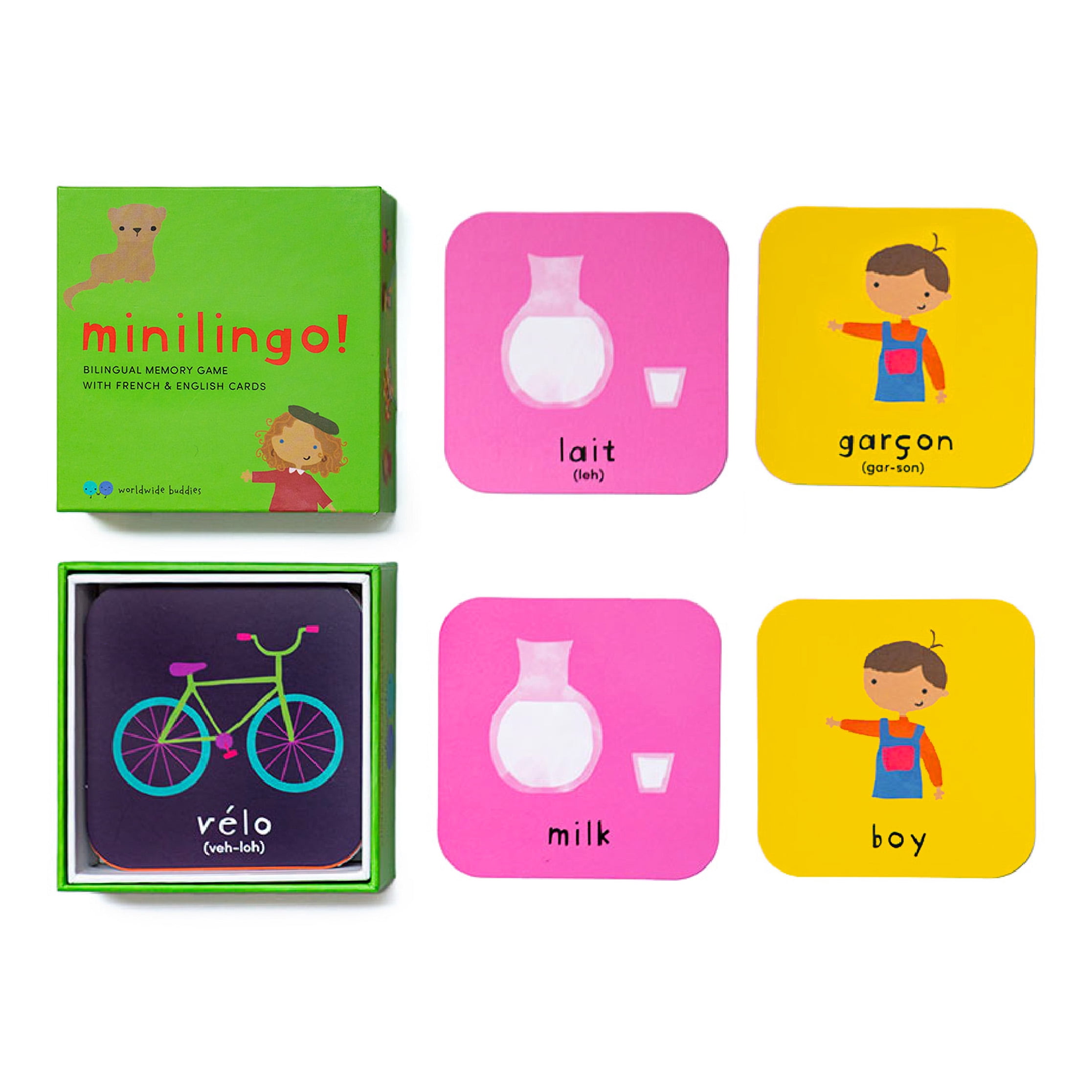 Minilingo, English/French Flashcards by Worldwide Buddies - Walmart.com