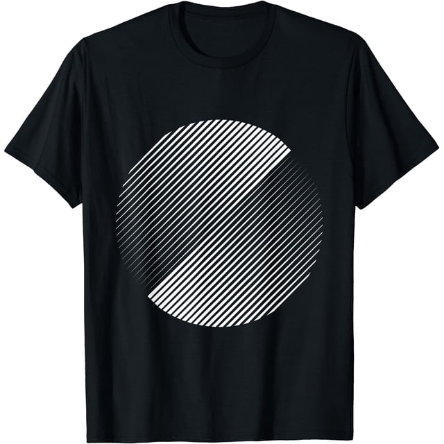 Minimal 0s geometric design primitive white circle shape T-Shirt Black ...