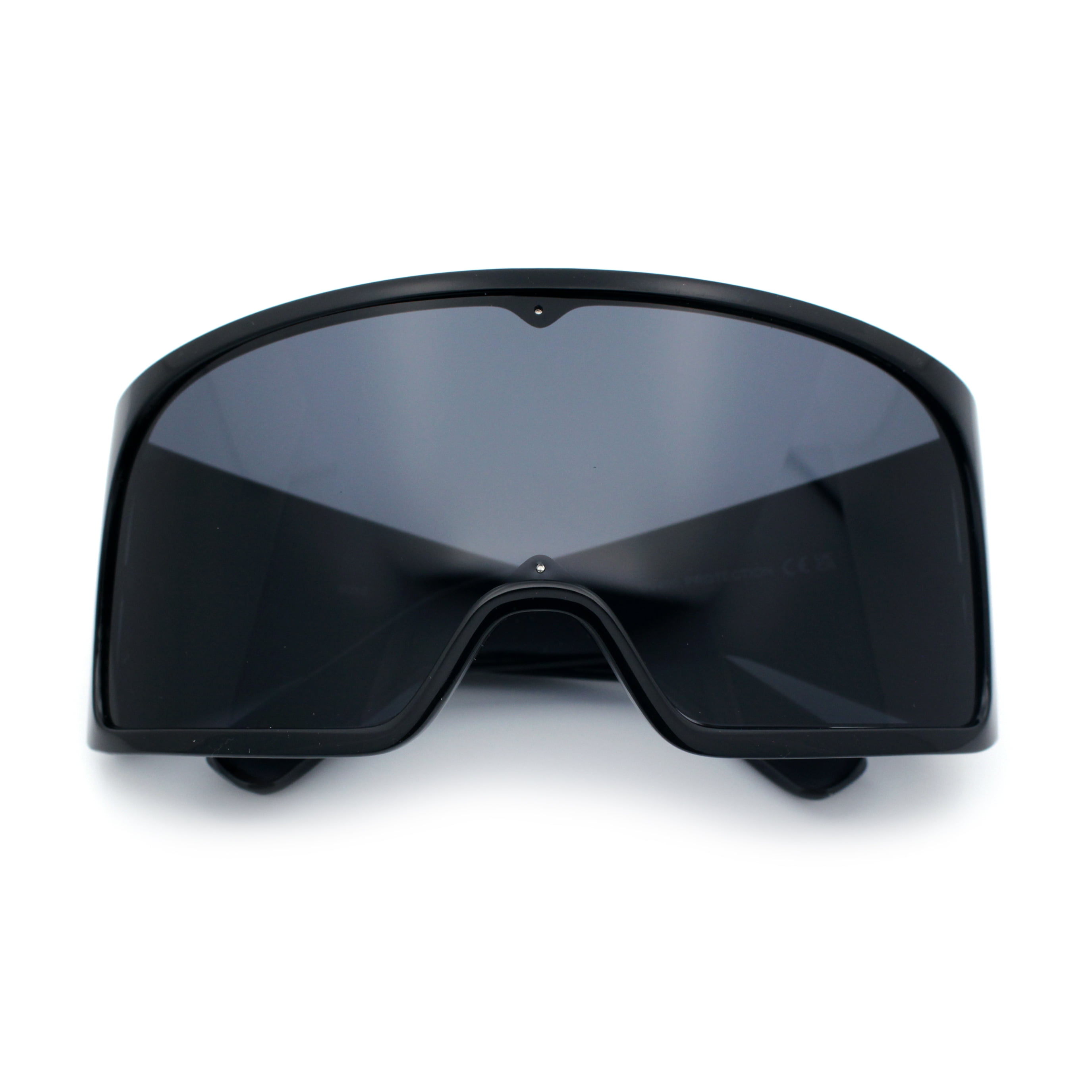 Minimal Bold XXL Thick Temple Wrap Around Goggle Shield Plastic ...