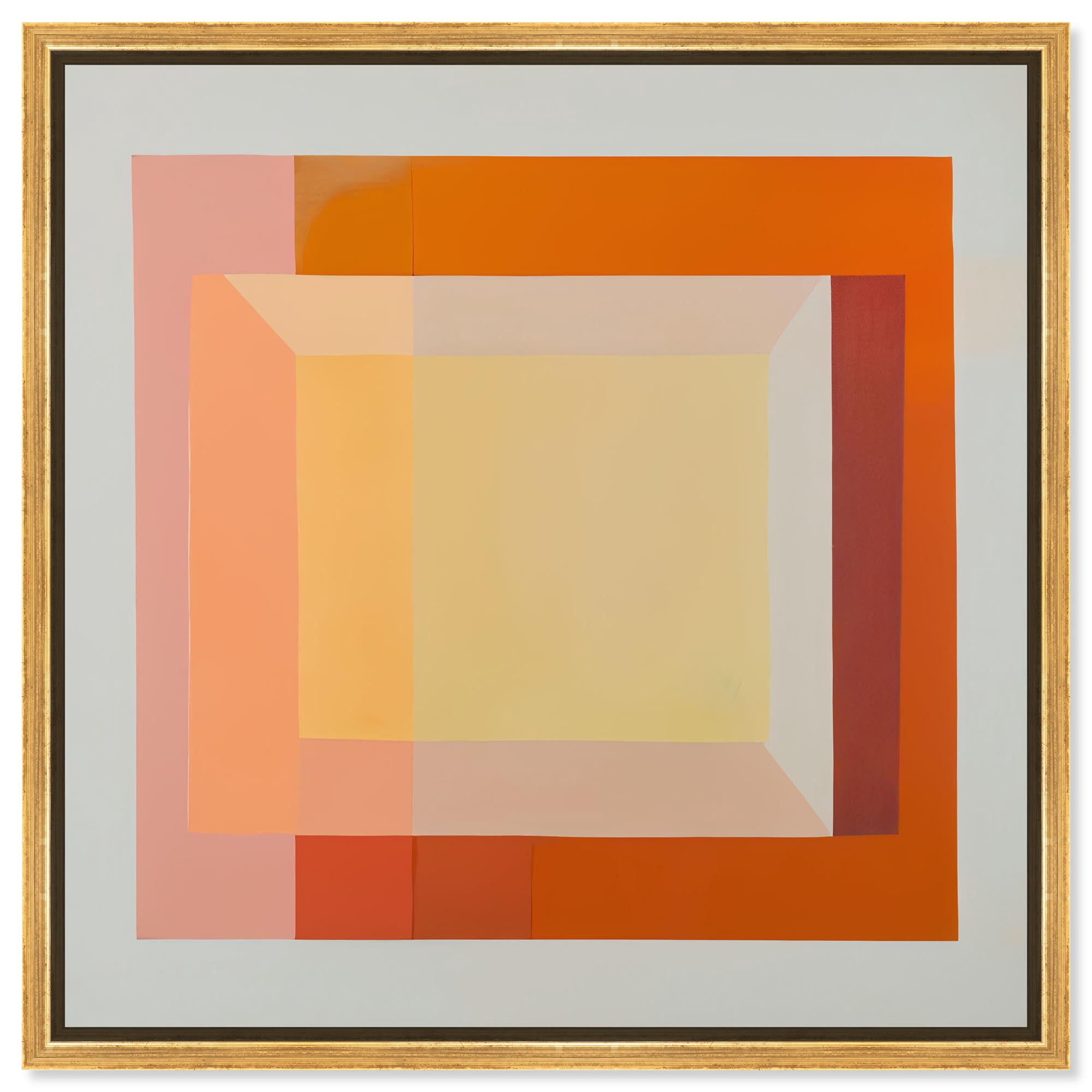 Minimal Color Blocks II Canvas Modern Geometric Art by Art Remedy, Gold ...