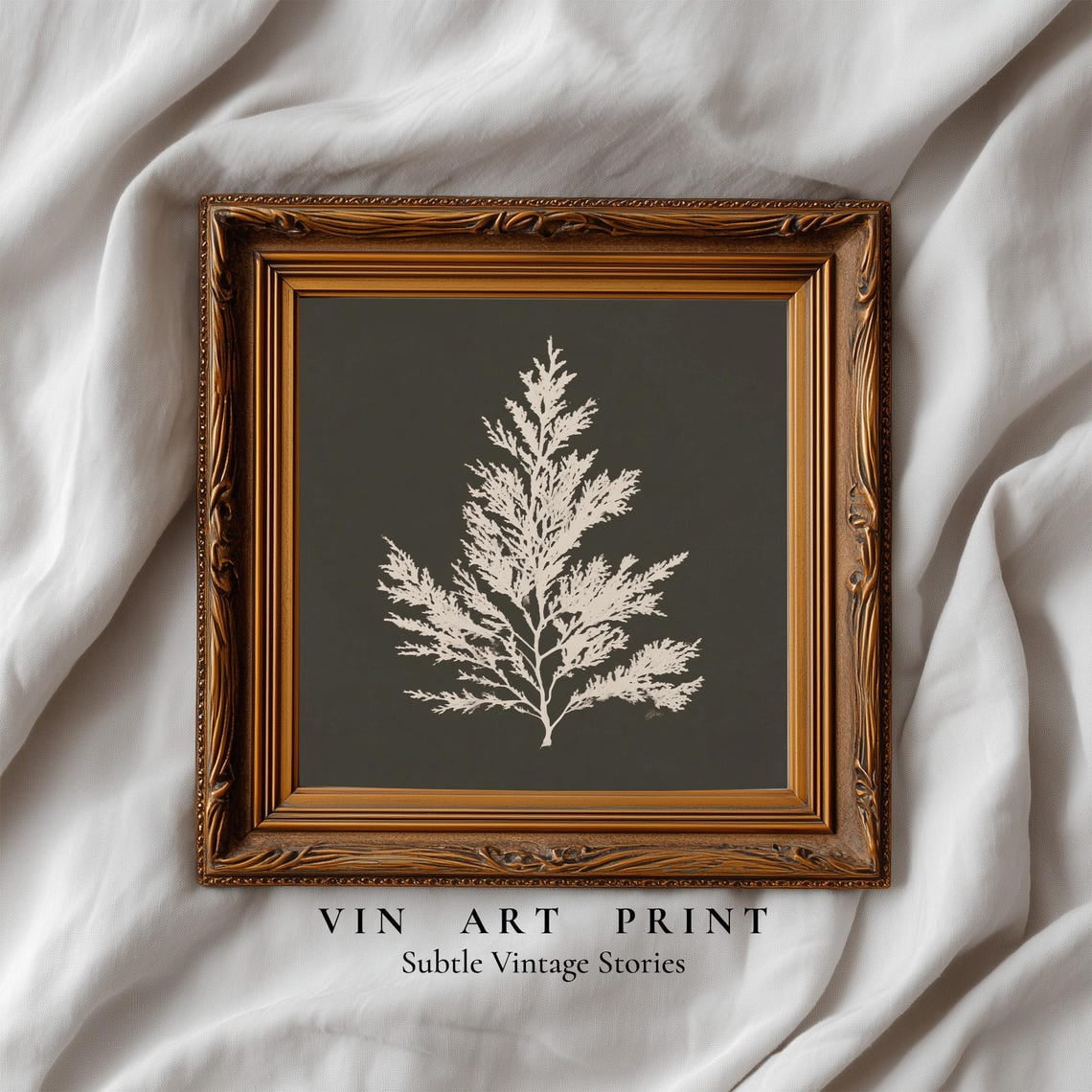 Minimal Cypress Tree Wall Art Scandinavian Decor, Unframed Paper Print ...