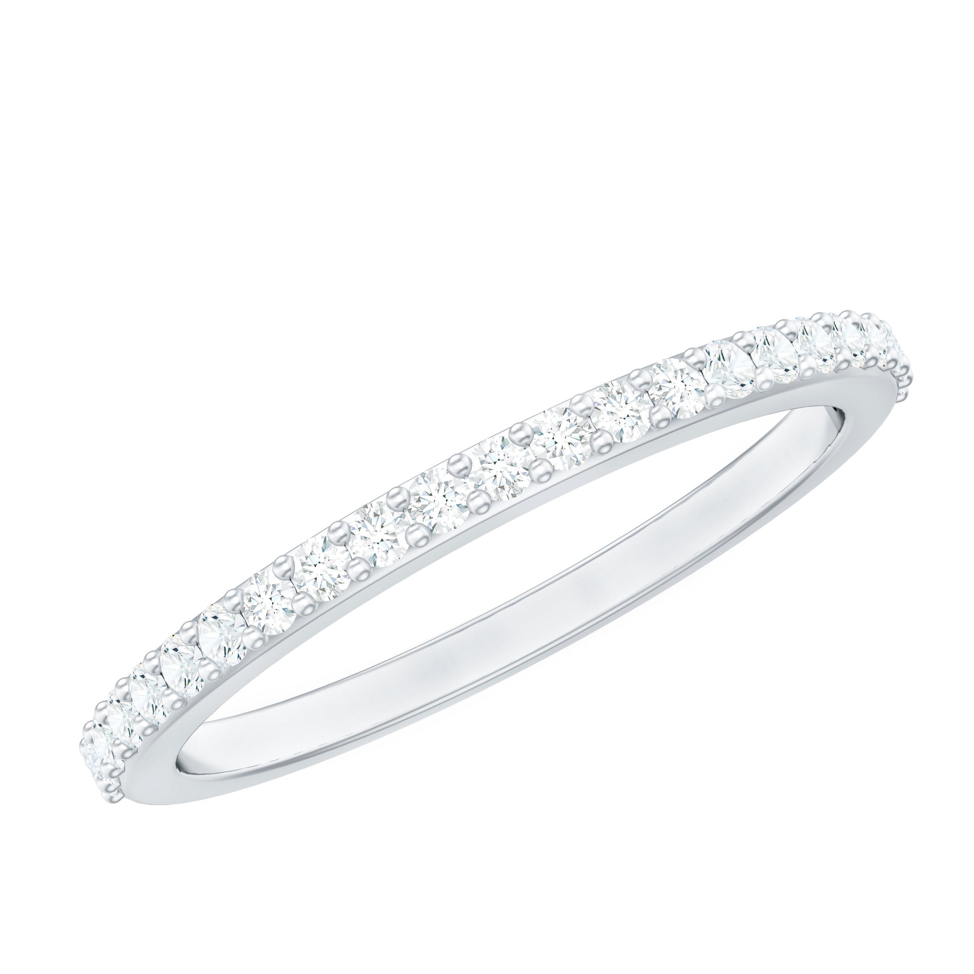 Rosec Jewels Minimal Diamond Half Eternity Ring for Women - Stackable ...