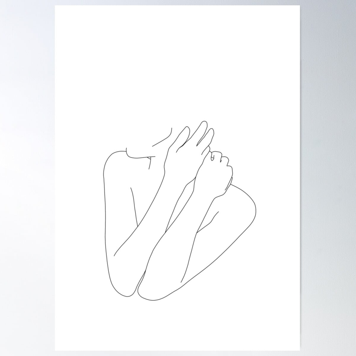 Minimal Female Figure Illustration - Mel Poster Wall Art, Modern Wall ...