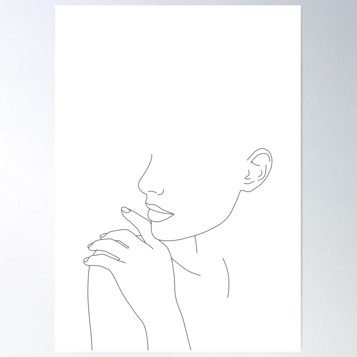 Minimal Figure Illustration - Avery Poster Wall Art, Modern Wall Decor ...