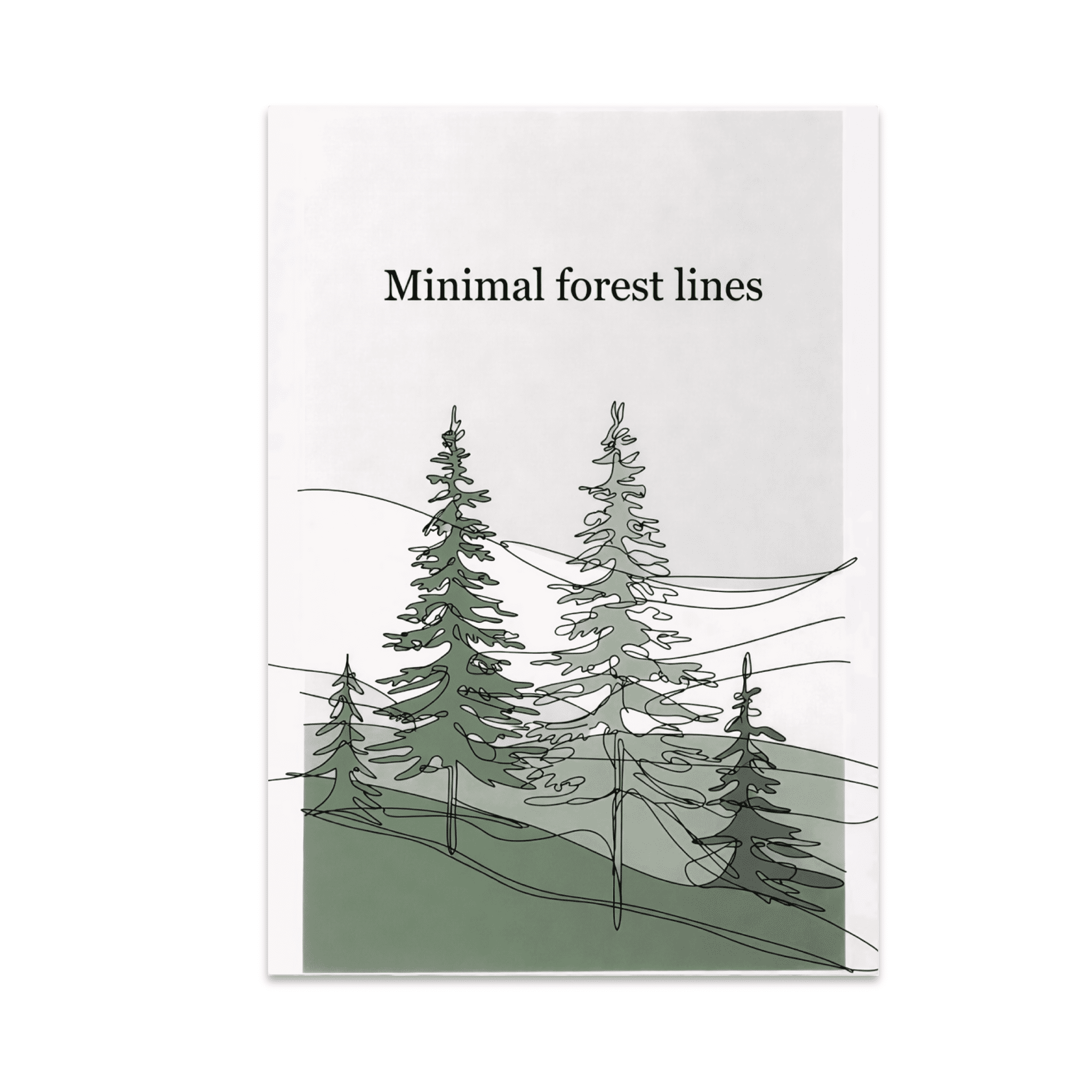 Minimal Forest Lines Wall Art - Nature Enthusiast - 13x19 Poster Print ...