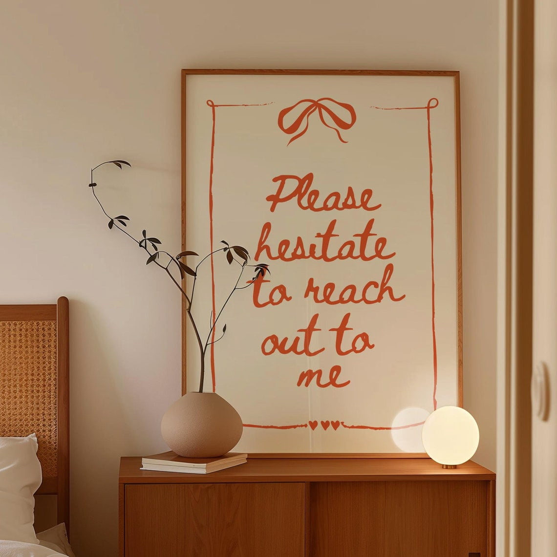 Minimal Funny Poster Quotes • Hesitate To Reach Out Wall Art • Mental ...