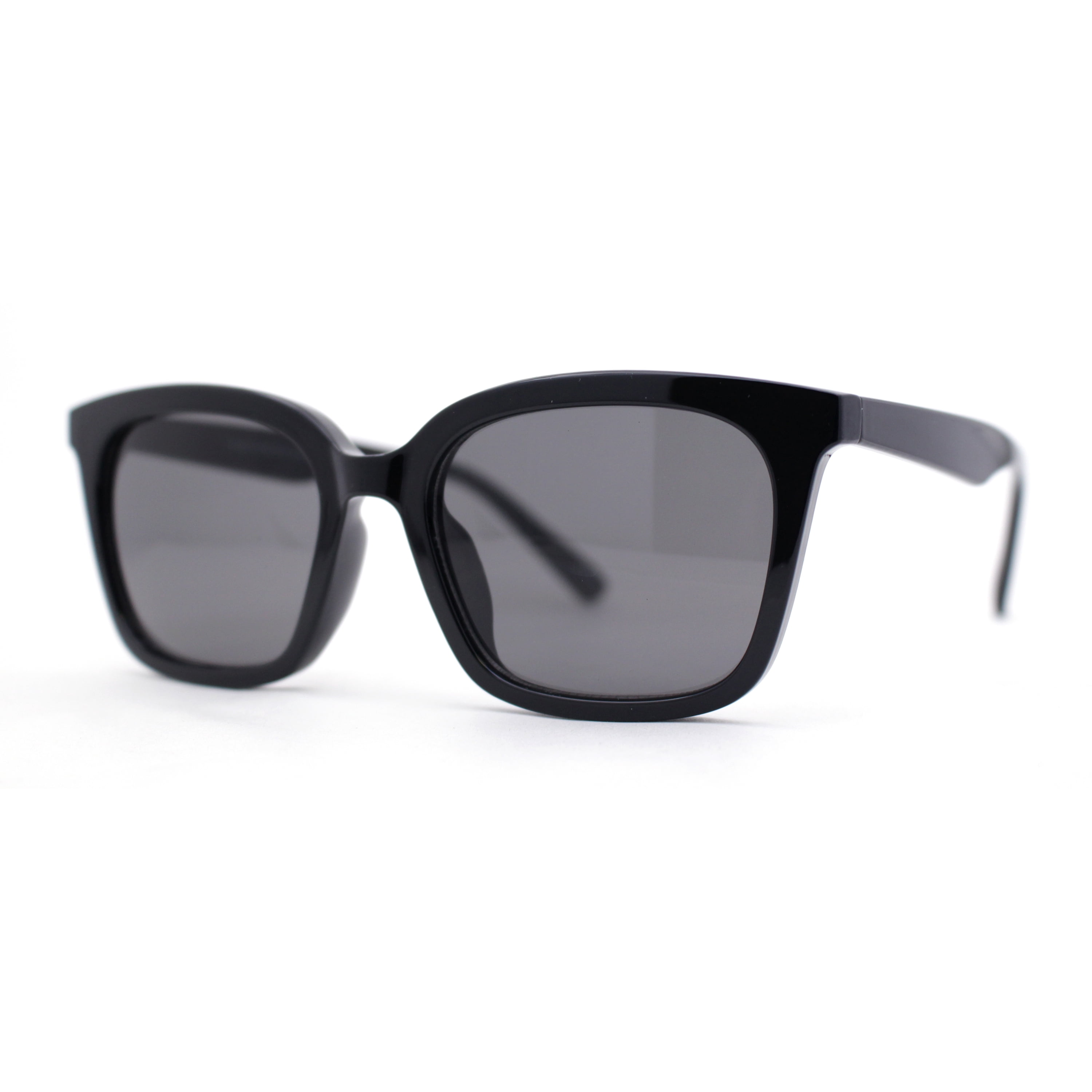 Minimal Gentlemans Hipster Horn Rim Plastic Sunglasses All Black ...