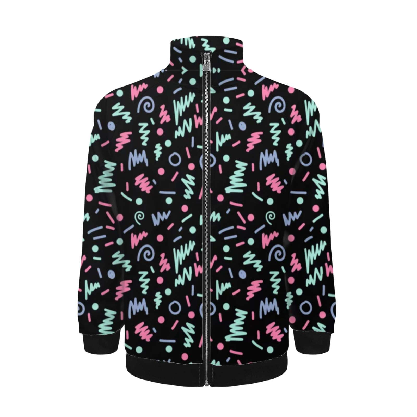 Minimal Memphis 80S Style Pattern Jacket Men's Street Cool Long Sleeves ...
