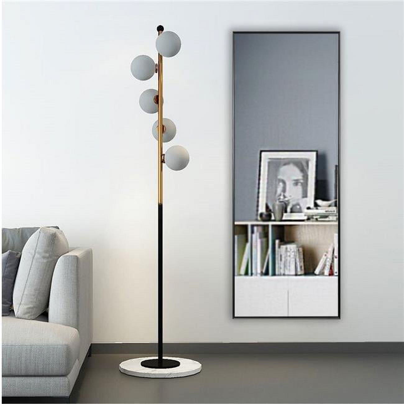 Minimal Mirror with Stand, Black & Clear - Walmart.com