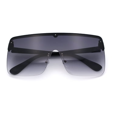 Flaming Heart Crown Tiara Futuristic Wrap Around Shield Sunglasses Red ...