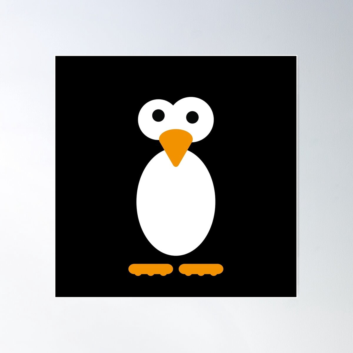 Minimal Penguin Poster Wall Art, Modern Wall Decor For Living Room ...