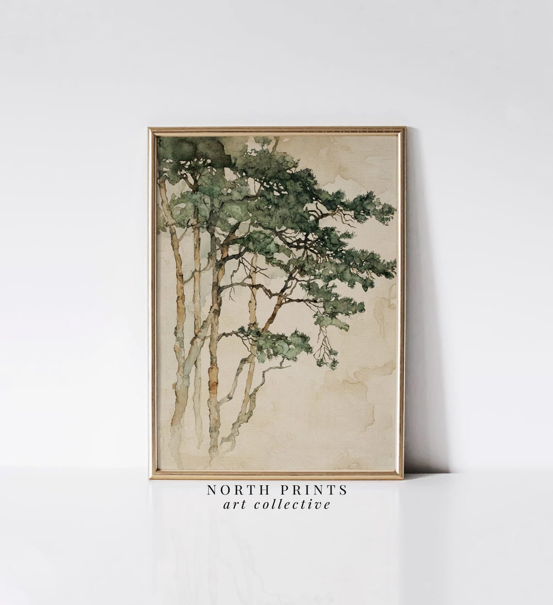 Minimal Pine Tree Green Decor Poster, Unframed Size 24x36 - Walmart.com