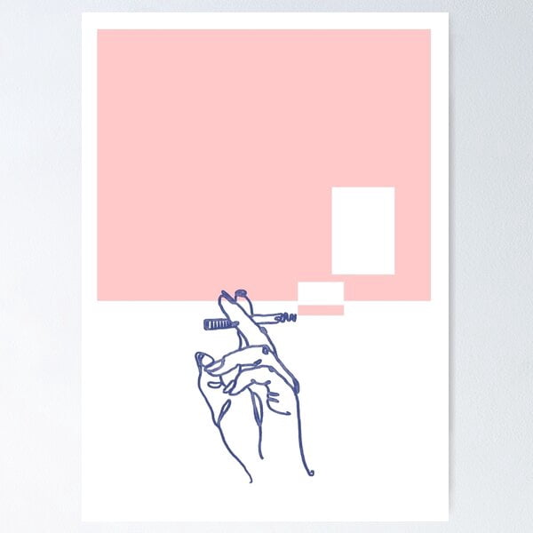 Minimal Smoking Line Art Poster Wall Art, Modern Wall Decor For Living ...
