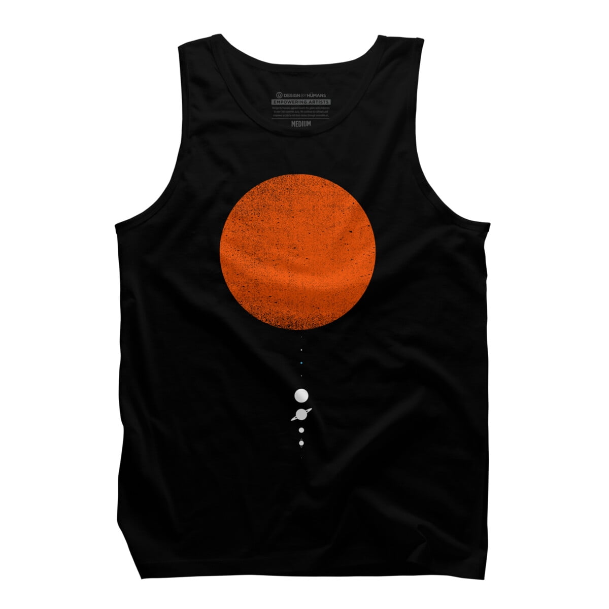 Minimal Solar System Mens Black Graphic Tank Top - Design By Humans XL ...