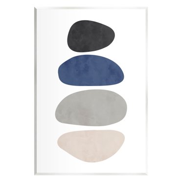 Layered Minimal Oblong Forms Abstract Graphic Art Unframed Art Print ...