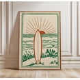 Minimal Surfboard Beach Vintage Ocean Poster Unframed Paper Print ...