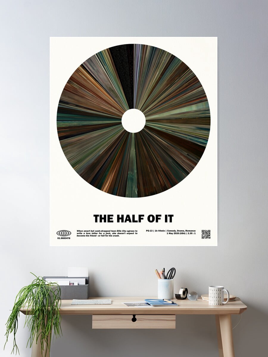 Minimal_The Half Of It Warp Movie Poster Wall Art, Modern Wall Decor ...