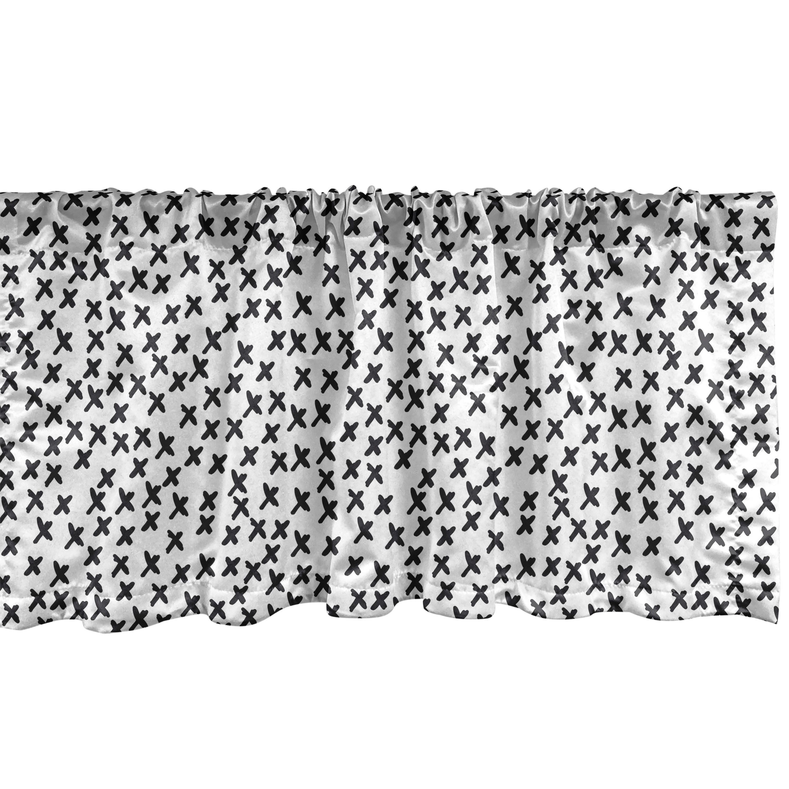 Minimal Window Valance, Modern X Symbols Hipster Retro Scribble Like ...