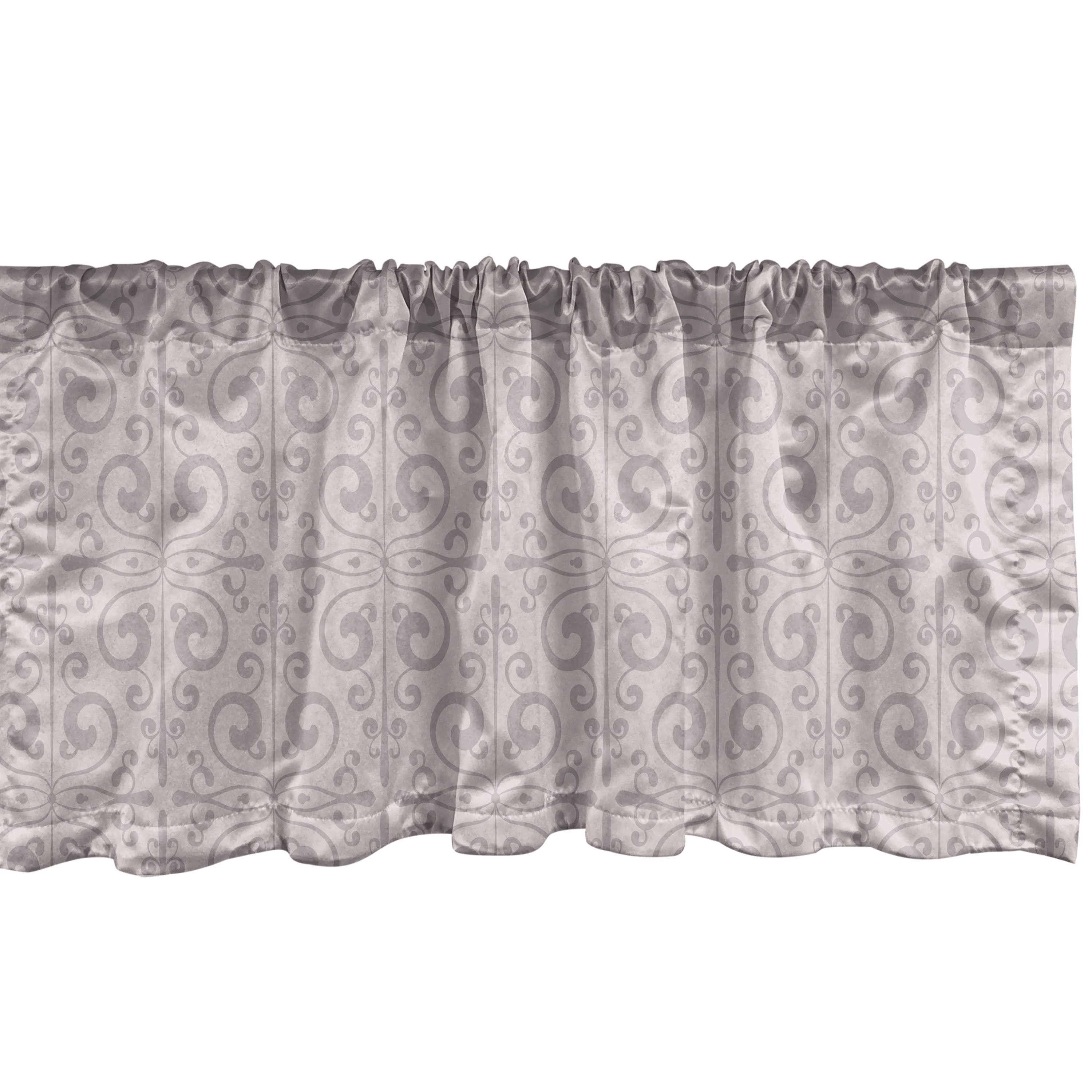 Minimal Window Valance, Simple Swirly Lines of Art Deco Style Neutral ...