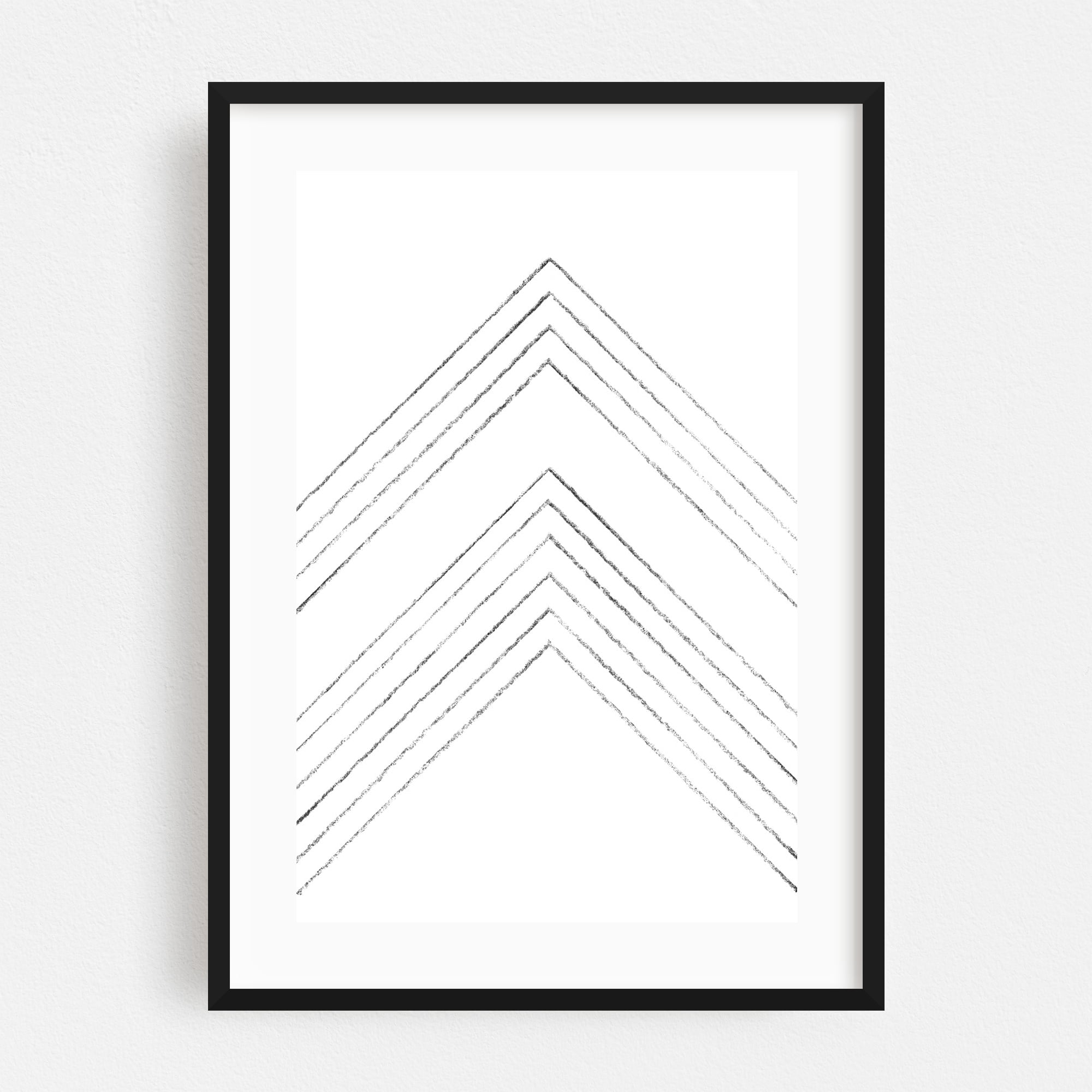 Minimal line art - Line Drawing Black Framed Wall Art Print 16 x 24 ...