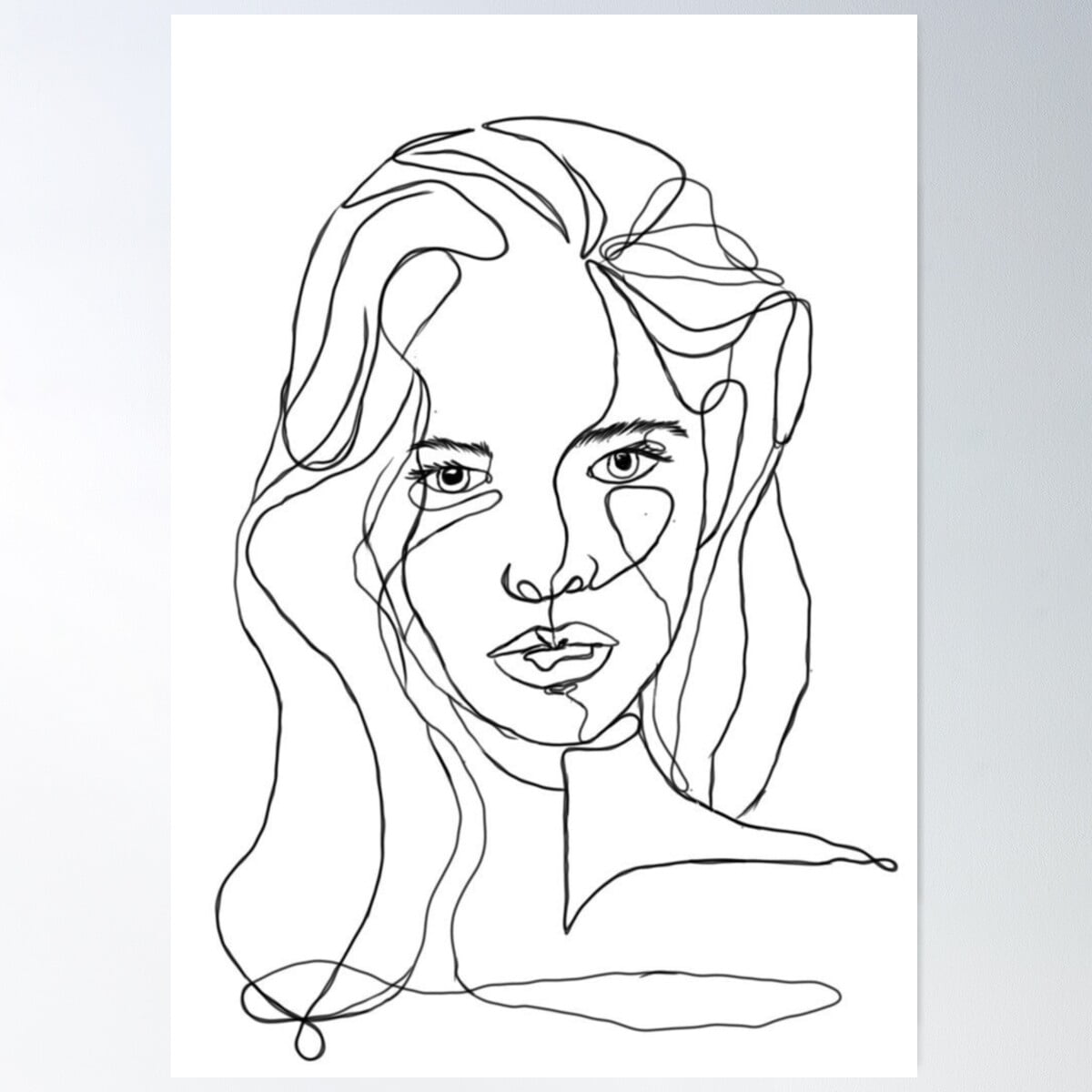 Minimalaist Line Art Work Poster Wall Art, Modern Wall Decor For Living ...