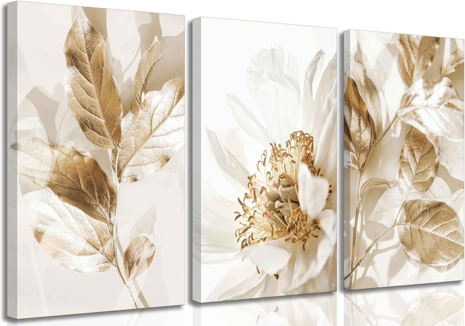 Minimalism Botanical Canvas Wall Art Pink Flowers Line Plants Pictures ...