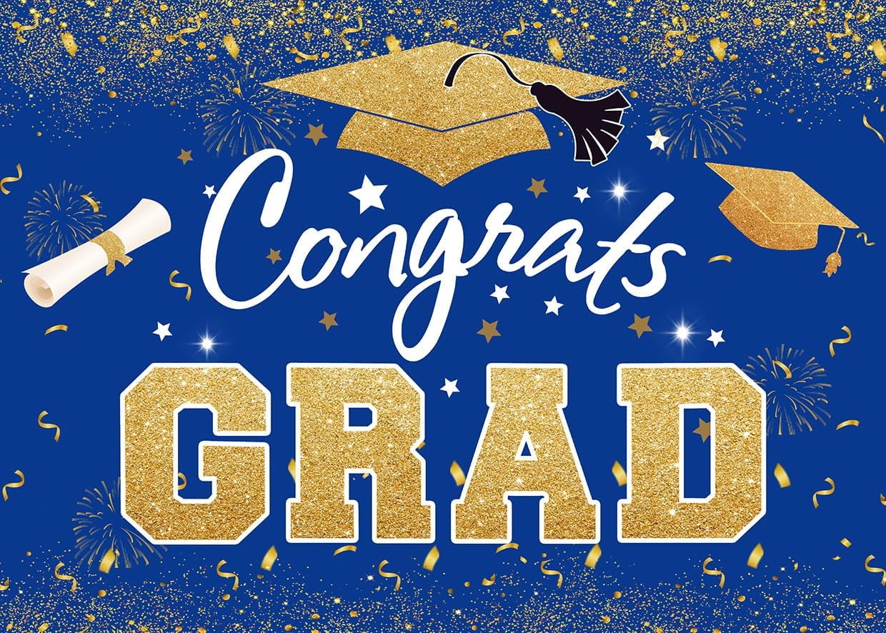 Minimalism Congrats Grad Backdrop Graduation Photography Background ...