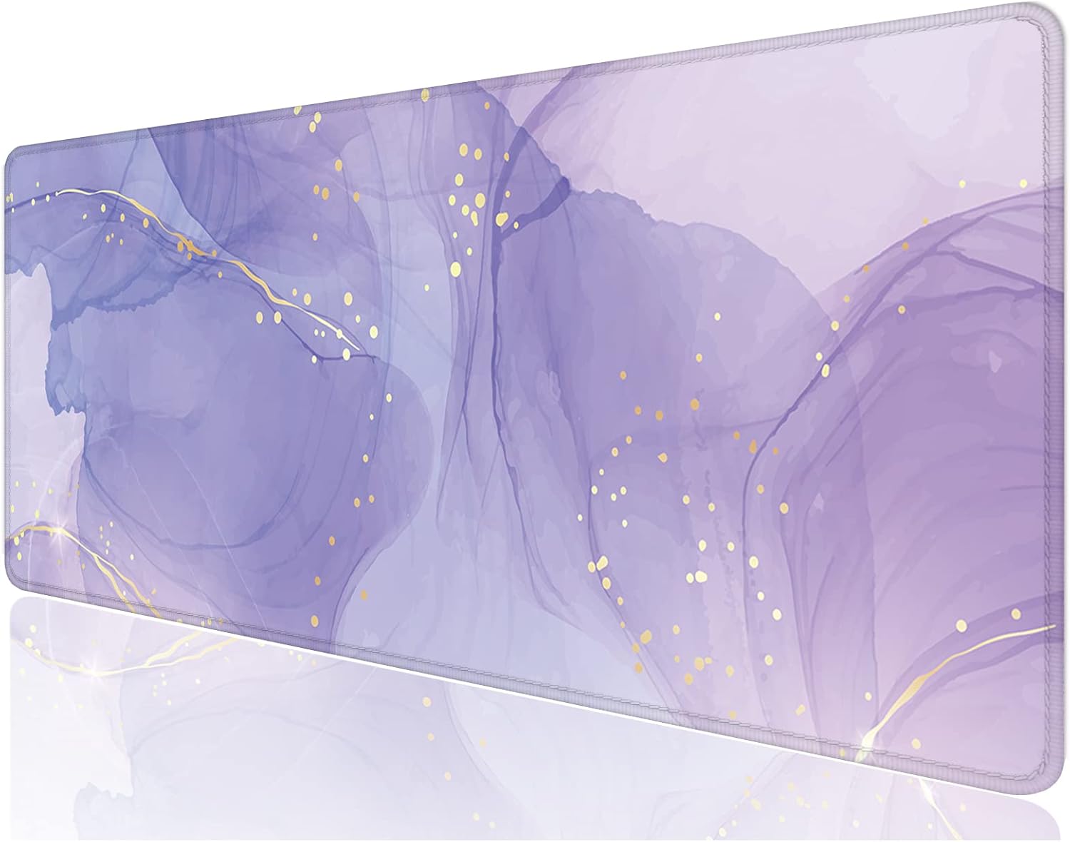 Minimalism Purple Marble XXL Desk Mat - 32"x12" Extended Large Gaming ...