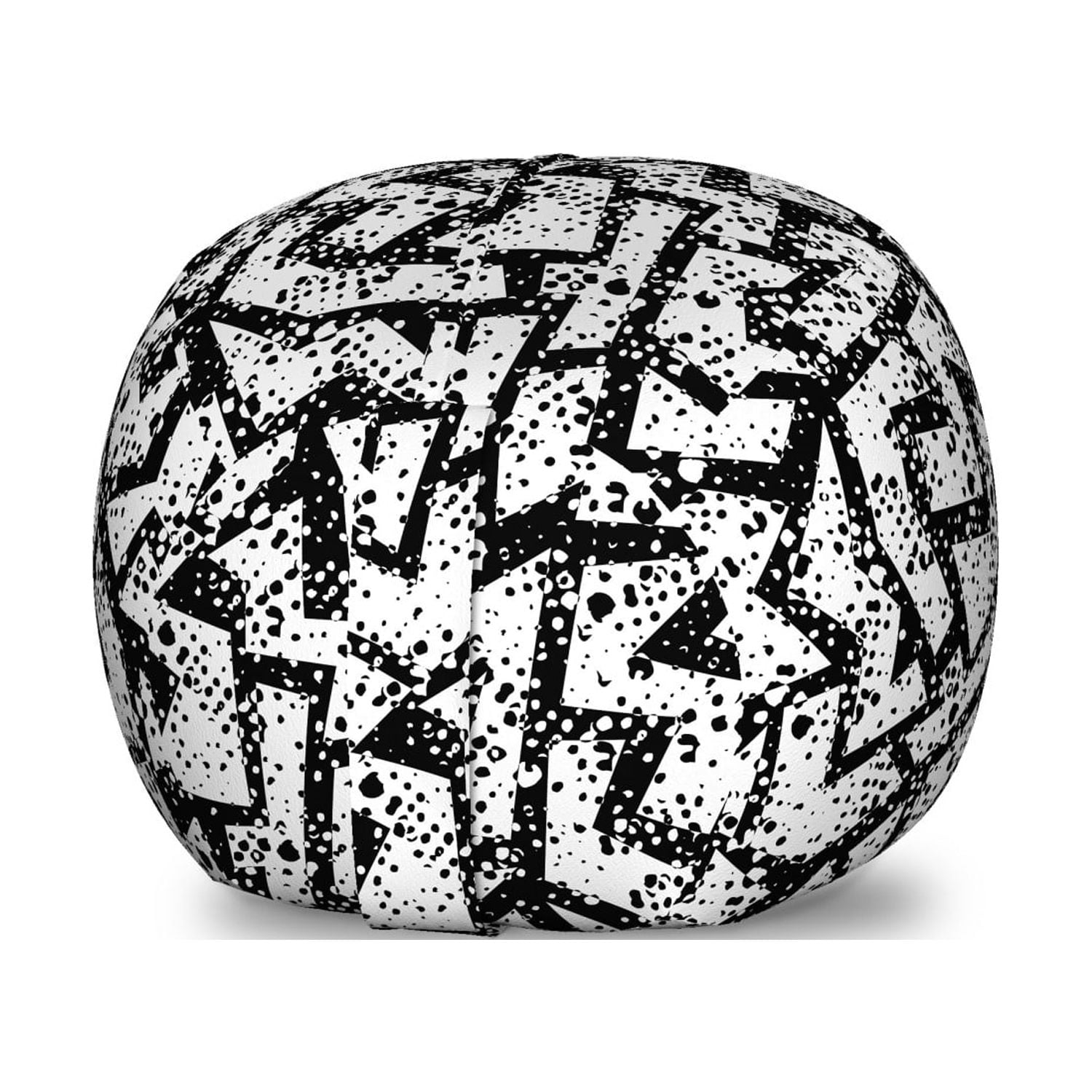 Minimalism Storage Toy Bag Chair, Contemporary Grunge Pattern of Retro ...