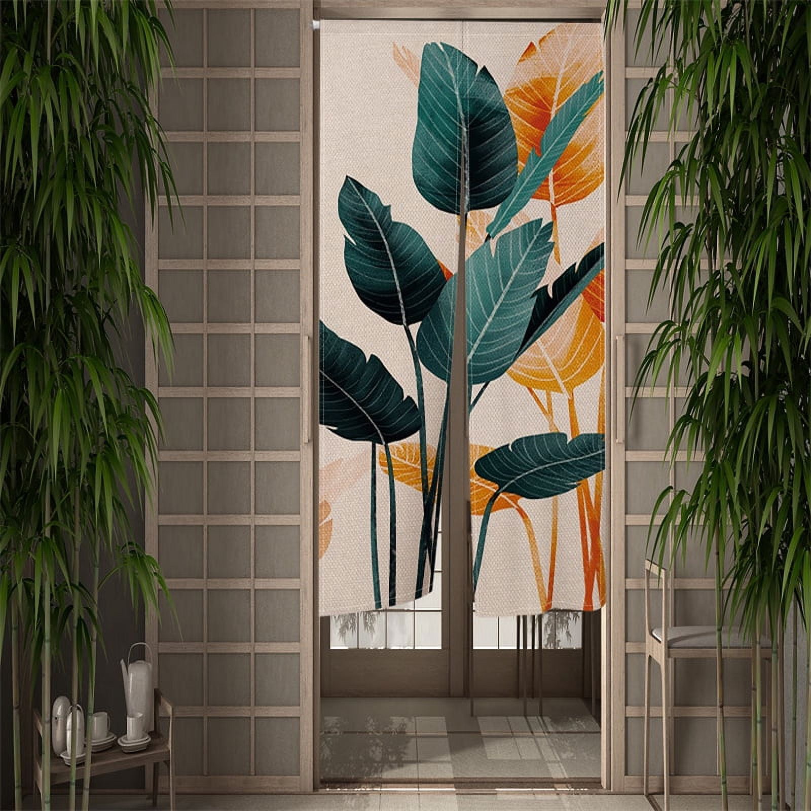 Minimalism Turtle Leaf Door Curtain Boho Dining Door r Curtain ...
