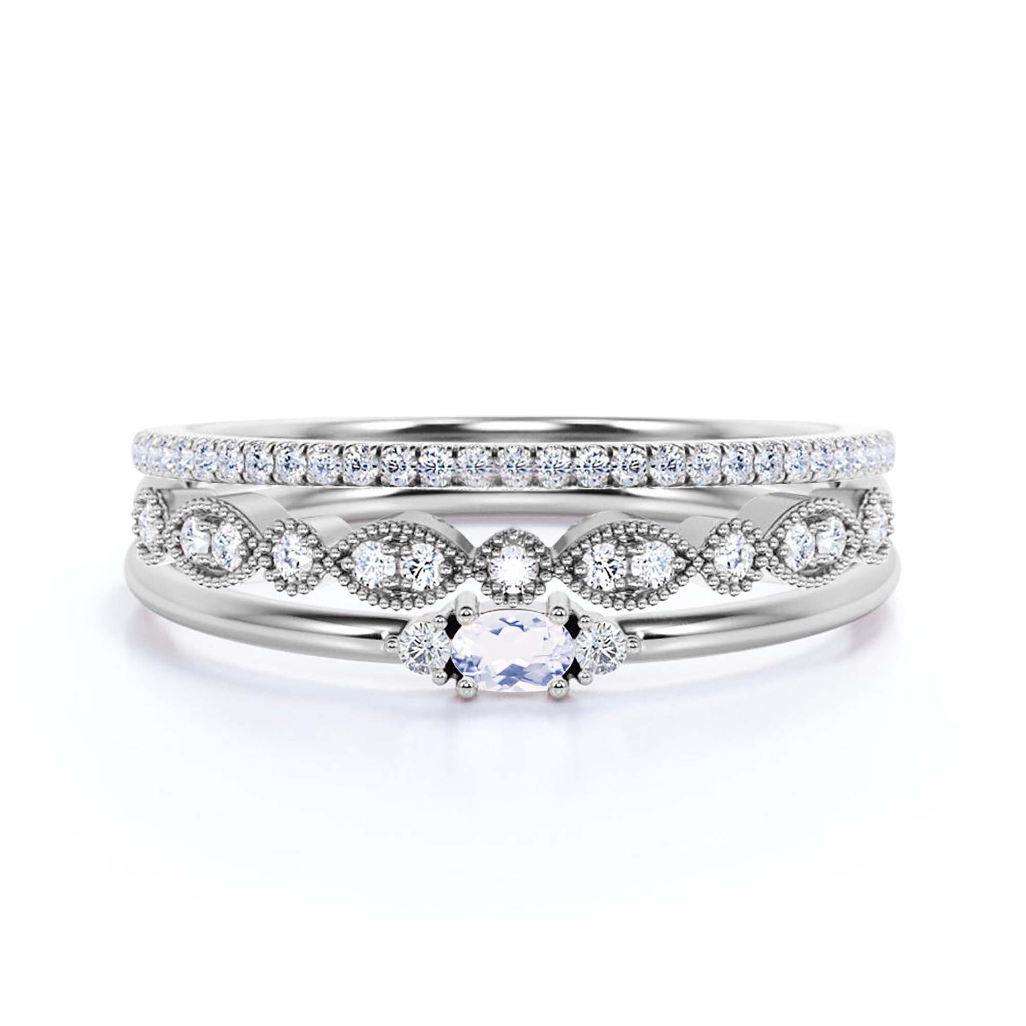 Minimalist 1.65 Carat Slim Oval Cut Diamond Moissanite Fairy Engagement ...