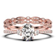 Vine Leaf Ring, Boho & hippie 1.50 Carat Round Cut Diamond Moissanite Engagement Ring, Wedding ...