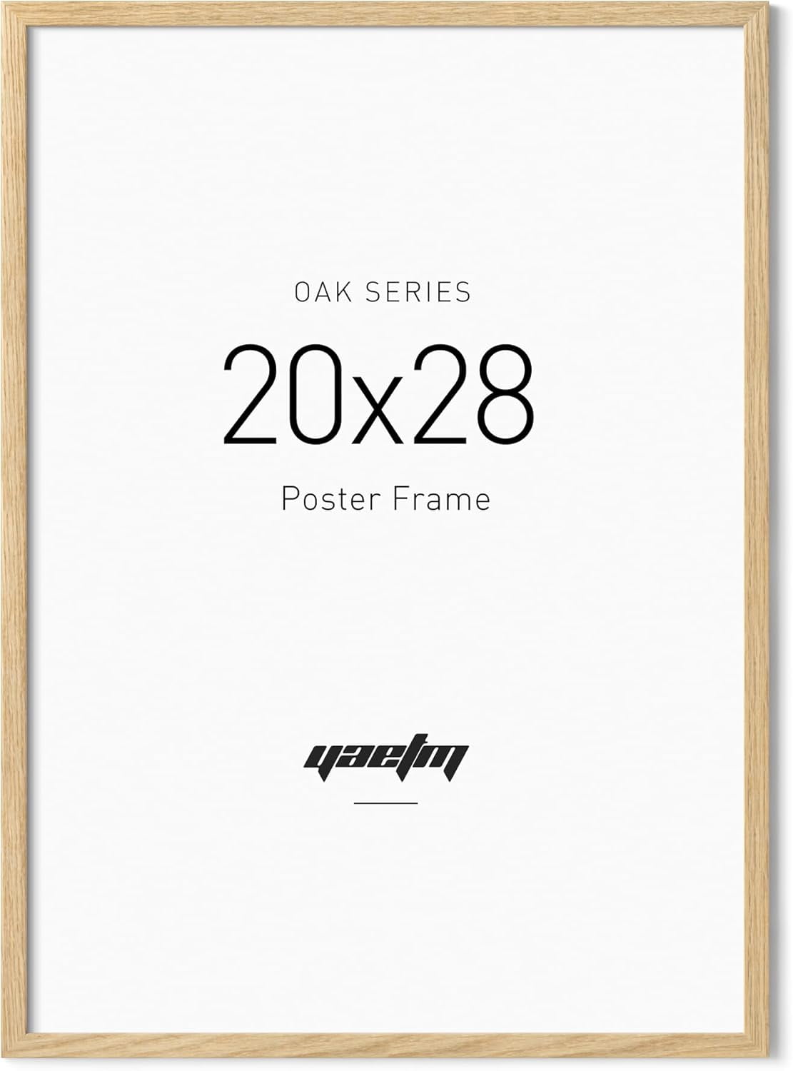 Minimalist 20x28 Oak Wood Picture Frame, Natural Solid Wood Poster ...