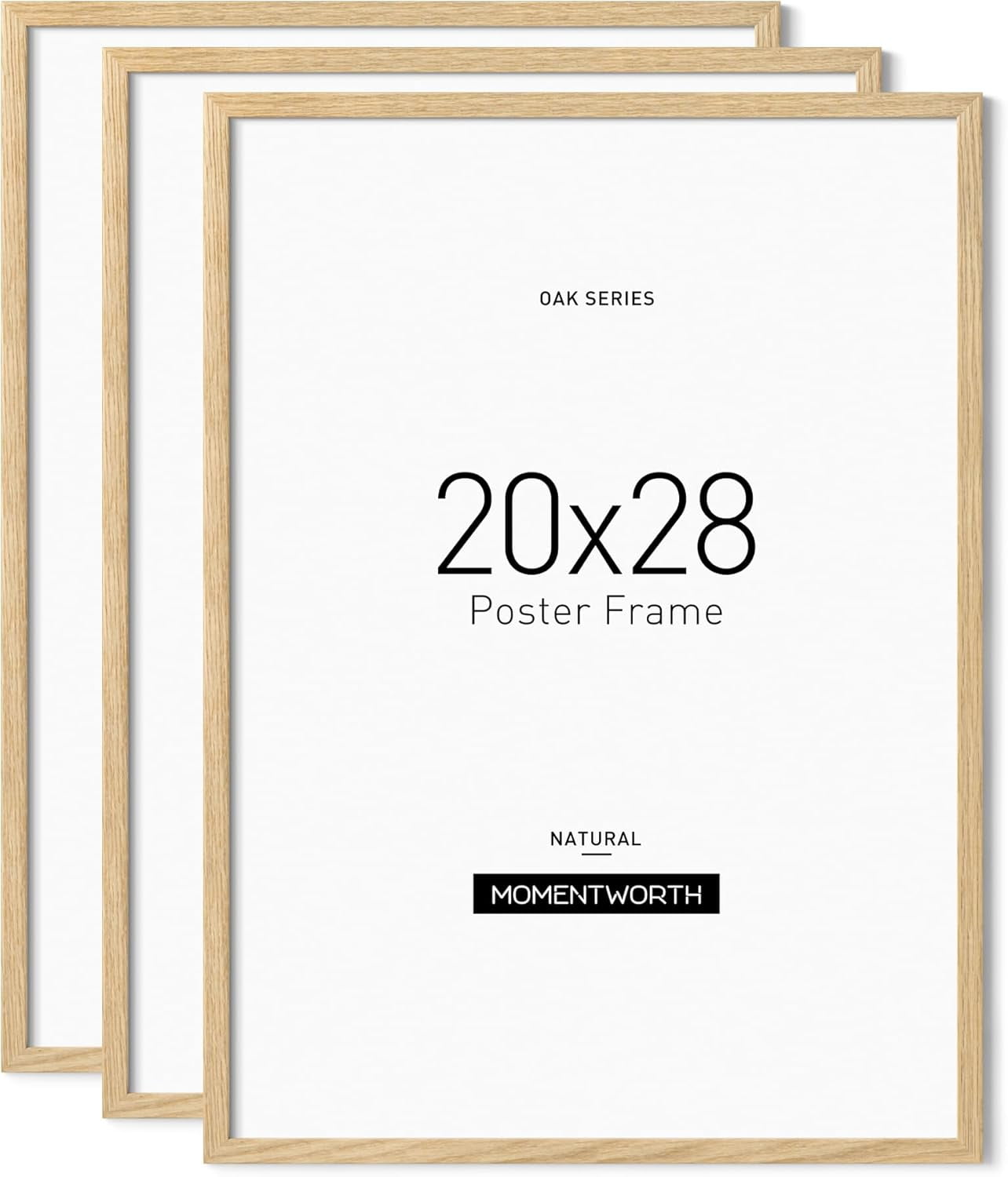 Minimalist 20x28 Picture Frame 3 Pack, Solid Oak Wood 20x28 Frame for ...