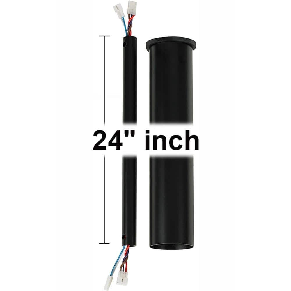 Minimalist 24 in. Matte Black Extension Downrod for Minimalist or ...