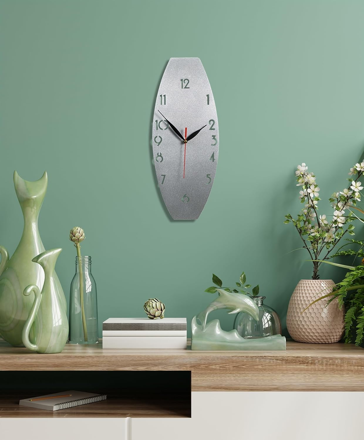 Minimalist 3D Wall Clock: A Unique Vertical Home Piece | Modern Metal ...