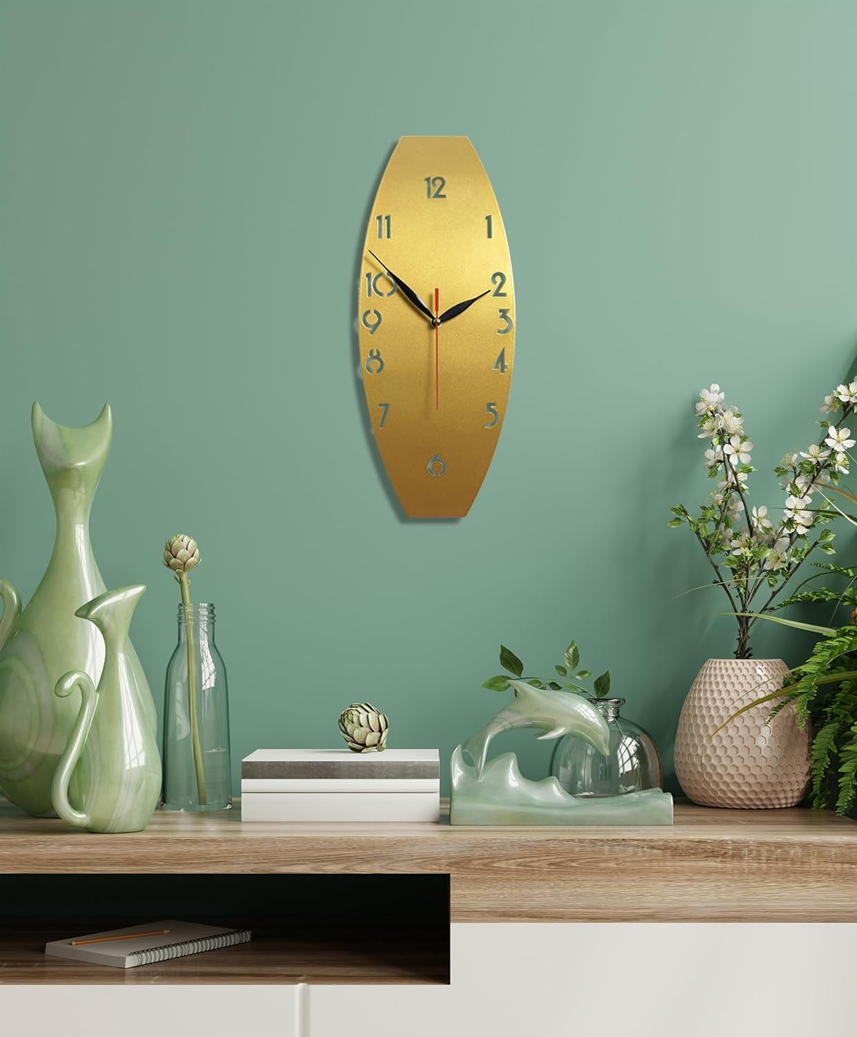 Minimalist 3D Wall Clock: A Unique Vertical Home Piece | Modern Metal ...