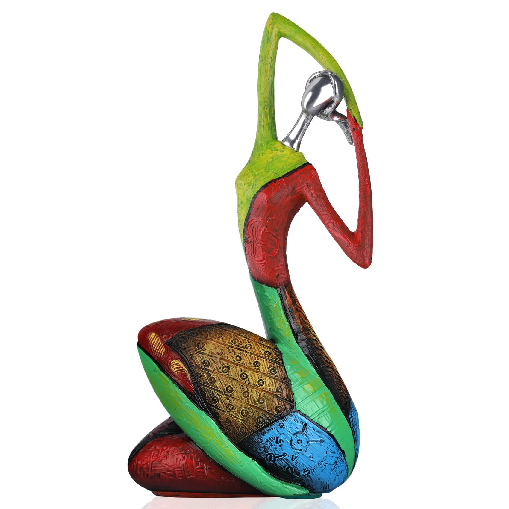 Minimalist Abstract Yoga Art Woman Statues and Sculptures, Full-Color ...