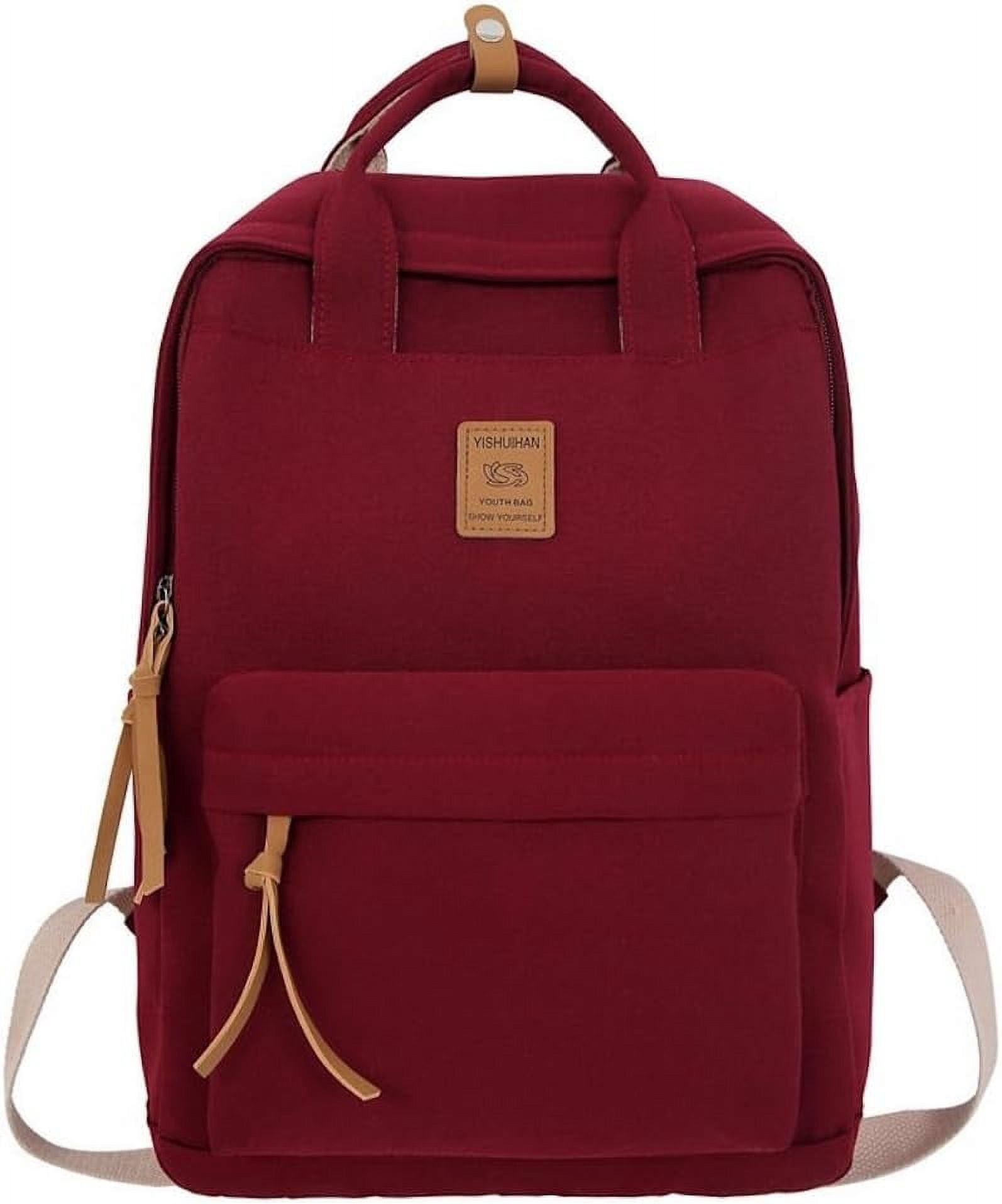 Minimalist Aesthetic Backpack Cute Vintage Preppy Backpack Simple Solid ...