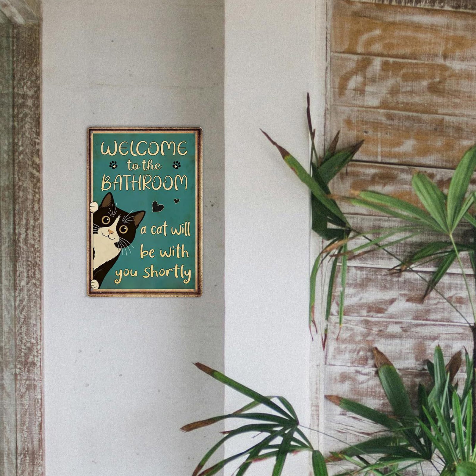 Minimalist Animal Tin Sign, Pet Store Wall Art, Bathroom Cafe Decor ...