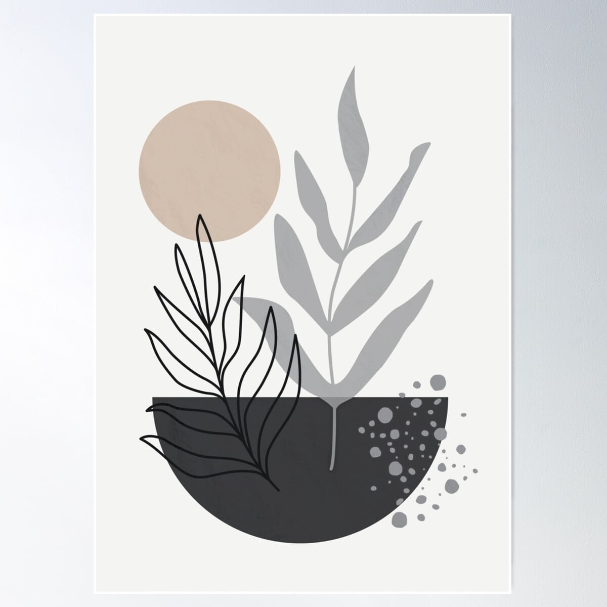 Minimalist Art Flower Bowl Poster Wall Art Bedroom Wall Art - Walmart.com