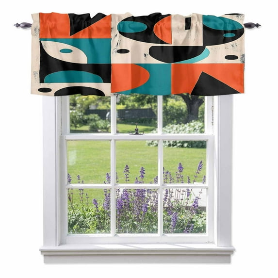 Minimalist Art Valances for Windows, Impressionist Yellow Green Color ...
